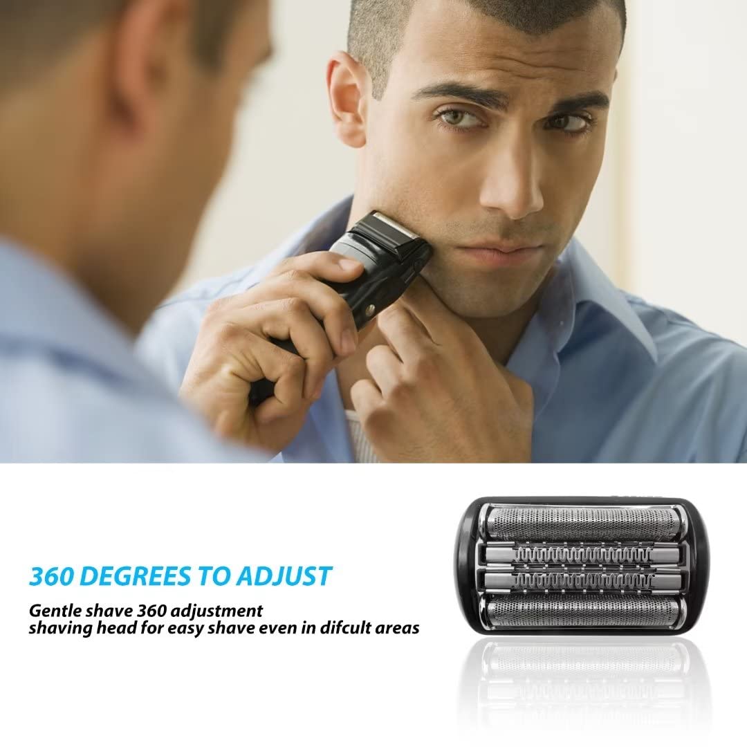 92B Series 9 Replacement Electric Shaver Replacement Head for Br-aun All Series 9 Electric Razors 9290cc, 9291cc, 9370cc, 9293s, 9385cc, 9390cc, 9330s, 9296cc(Black)