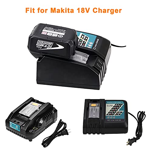 2 Packs 18 Volt 6.0Ah Lithium BL1860B Replacement Battery Compatible with Makita 18V Battery LXT BL1815 BL1820 BL1830 BL1840 BL1845 BL1850 with LED Inidcator