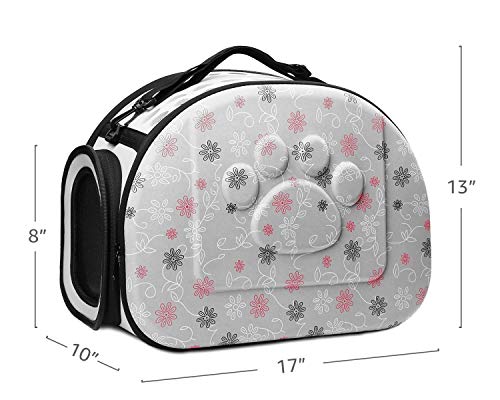 Coraltea EVA Pet Carrier Airline Approved Outdoor Under Seat Travel Medium Size Pets Bag Cats & Dogs Puppy(gray)