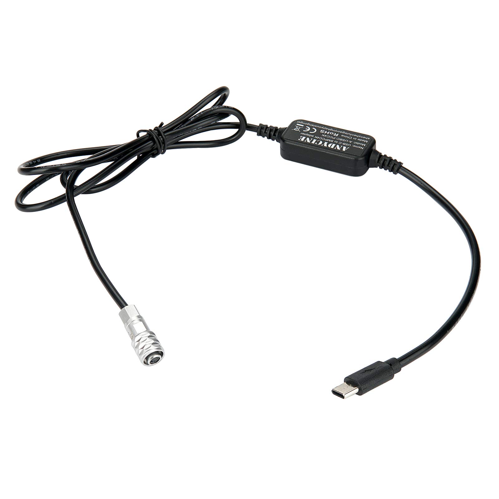 ANDYCINE 12V USB PD Power Pipe for BMPCC Blackmagic Pocket Cinema Camera 4K & 6k&6K Pro USBC PD Power Cable, Power Your Camera from Any USB-C PD Device