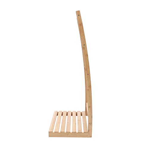 40 Bamboo 3 Tier Towel Rack Quilt Rack Stand or Blanket Rack Extra Tall freestanding Solid Wood Towel Rack with Bottom Storage Shelf for Living Room or Bedroom