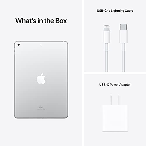 2021 Apple 10.2-inch iPad (Wi-Fi, 256GB) - Silver with AppleCare+ (2 Years)