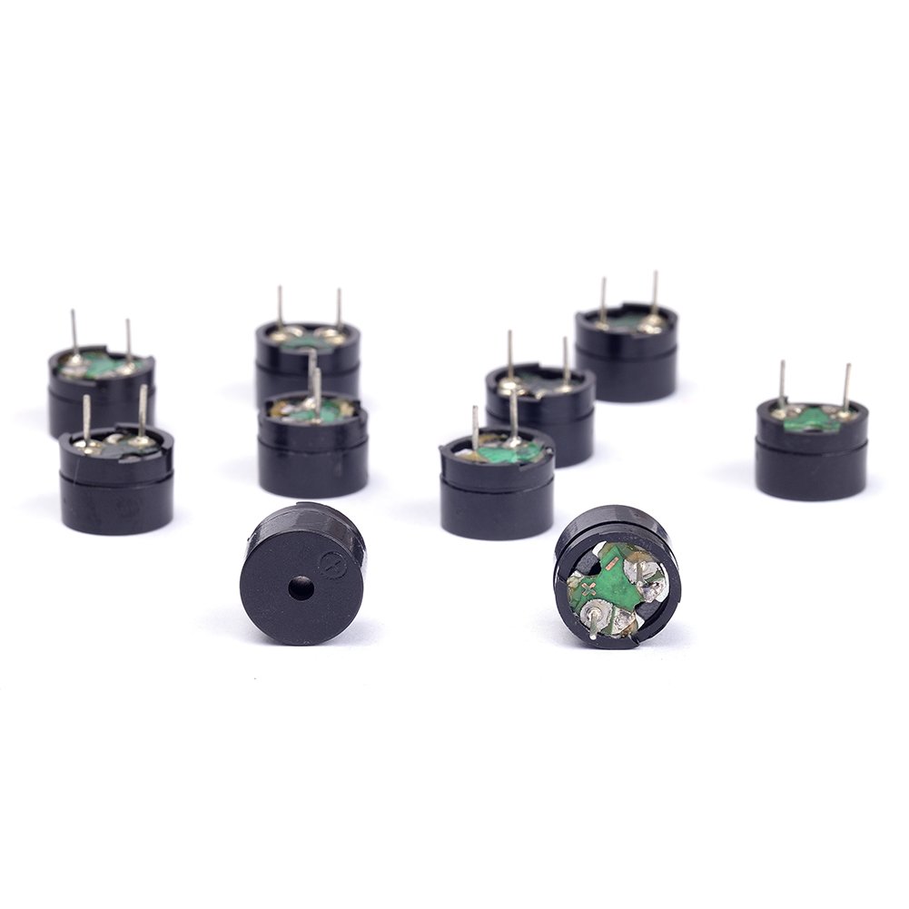 Cylewet 10Pcs 5V 2 Terminals Passive Electronic Alarm Buzzer Electromagnetic Beeper AC Impedance for Arduino (Pack of 10) CYT1008