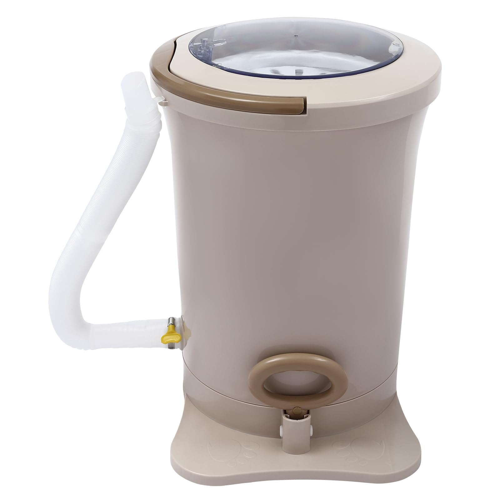 3.17Gal Mini Manual Clothes Dryer, 12L Spin Dryer Foot Powered Washing Machine with Drain Hose, Compact Washer Dehydrator for Apartments