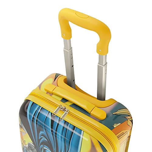 FUL DC Comics Batman 21 Inch Kids Rolling Luggage, Hardshell Carry On Suitcase with Wheels, Yellow