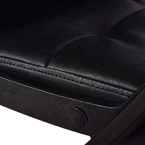 SIMPLIHOME Brewer Swivel Adjustable Executive Computer Office Chair in Distressed Black Faux Leather, for the Office and Study, Contemporary