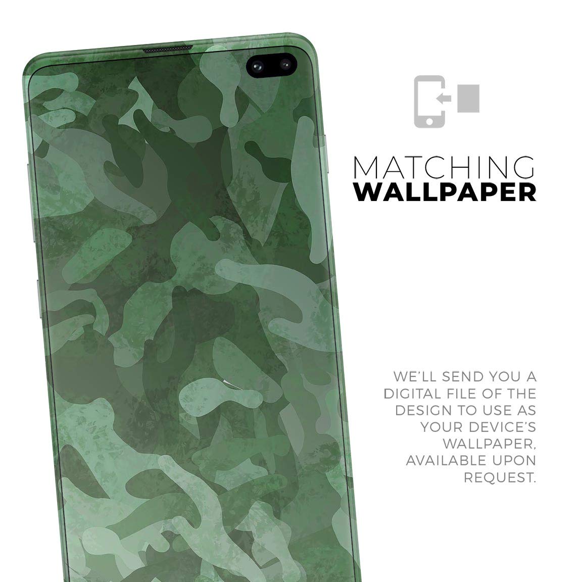 DesignSkinz Desert Green Camouflage V2 Protective Vinyl Decal Wrap Skin Cover Compatible with The Samsung Galaxy S20 (Screen Trim & Back Glass Skin)