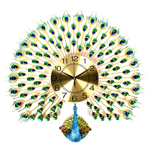Shop LC Home Decor Peacock Analog Wall Clock Designer Wall Decorations