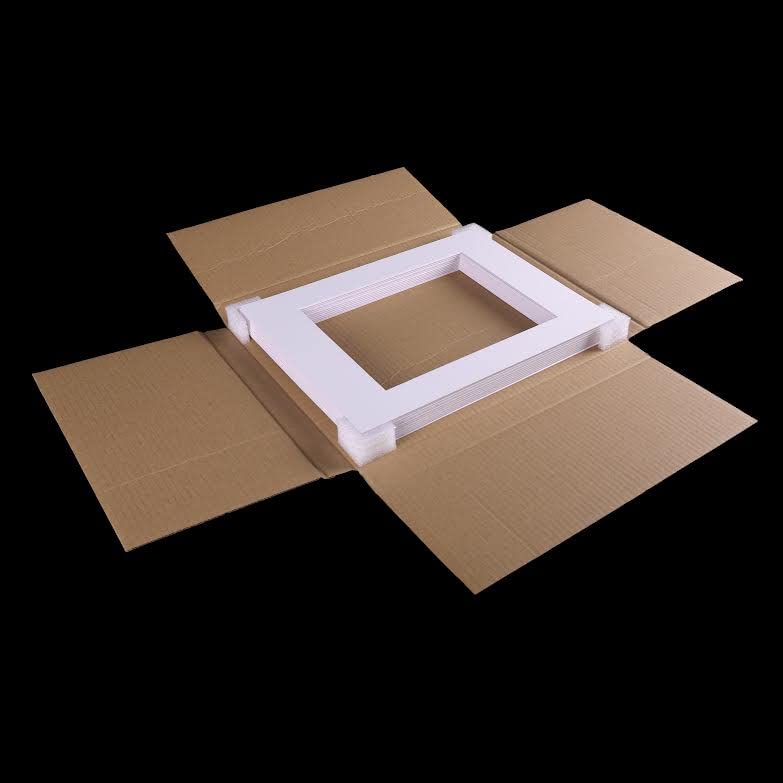 A PLUS MAX 8x10 White Picture Mat board with Core Bevel Cut Frame Mattes for 5x7 Pictures - Pack of 10