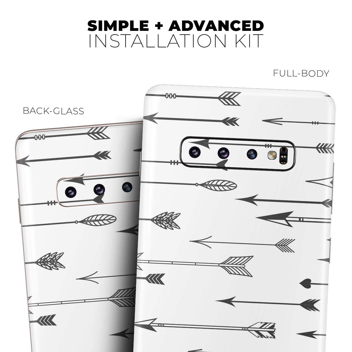 DesignSkinz Hipster Arrow Pattern Protective Vinyl Decal Wrap Skin Cover Compatible with The Samsung Galaxy S20 (Screen Trim & Back Glass Skin)