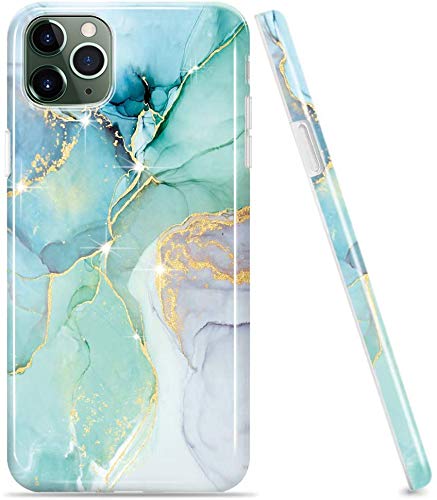 luolnh Compatible with iPhone 11 Pro Case,iPhone 11 Pro Marble Case,Marble Design Shockproof Flexible Soft Silicone Rubber TPU Bumper Cover Skin Case for iPhone 11 Pro 5.8 inch 2019 -Abstract Mint
