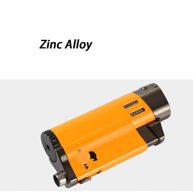 2024 Men's Butane Lighter, Quadruple Windproof Flame, Reusable, Easy to Carry, Suitable As A for Father's Boyfriend, Also Suitable for Daily Use (Color : C3)
