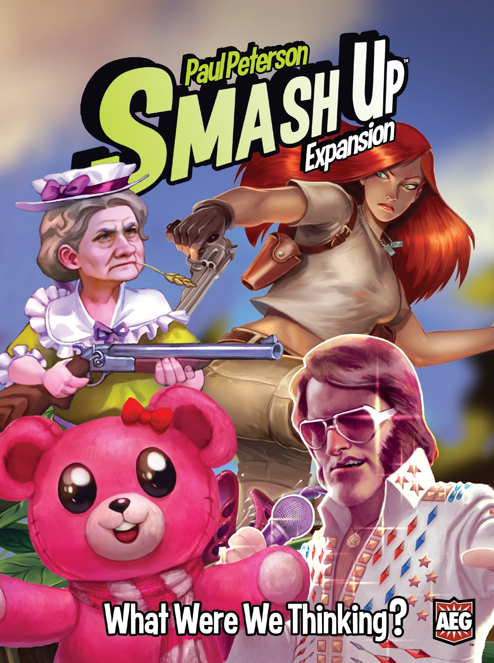 AEG Smash Up: What were We Thinking? Expansion | Action-Packed Card Game | Explorers, Grannies, Rock Stars, Teddy Bears | 2-4 Players | Ages 14+