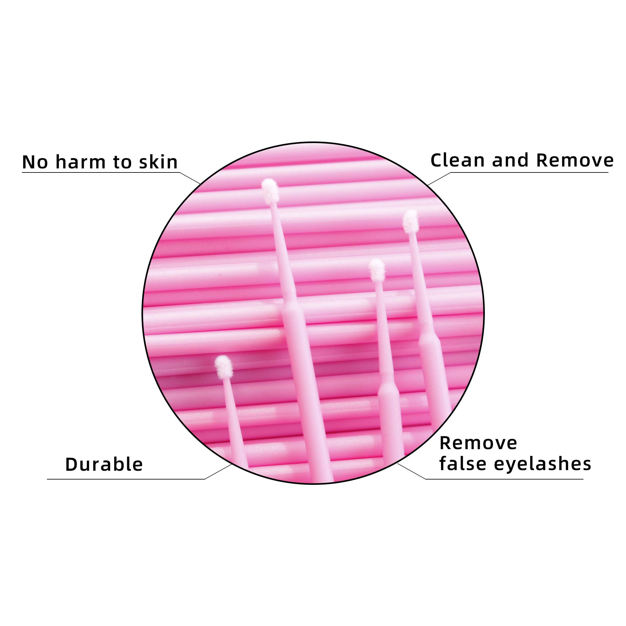 MAYSHIKOU 100 Pcs Micro Swabs For Eyelash Extensions Disposable Applicators Brush False Eyelashes Brush Clean Mascara Bruhes Makeup Tools