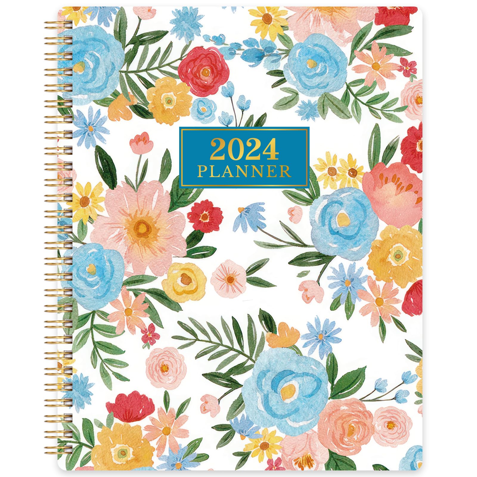 2024 Planner - 2024 Planner Weekly and Monthly, Jan 2024 - Dec 2024, 8" x 10", 2024 Calendar Planner with Printed Tabs, Flexible Cover, Premium Paper, Holidays, Twin-wire Binding, Perfect Organizer