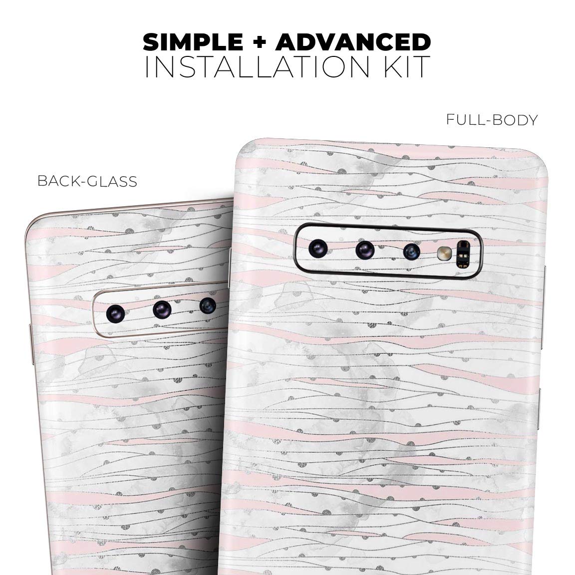 DesignSkinz Karamfila Silver & Pink Marble V10 Protective Vinyl Decal Wrap Skin Cover Compatible with The Samsung Galaxy S20 (Screen Trim & Back Glass Skin)