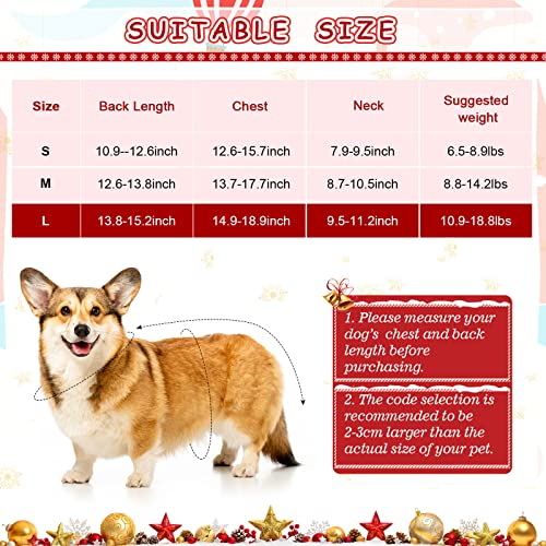 8 Pieces Dog Sweaters Large Christmas Dog Sweaters for Dogs Cat Dog Outfit for Small Medium Large Dog Cat Christmas Cosplay Clothes (Large)