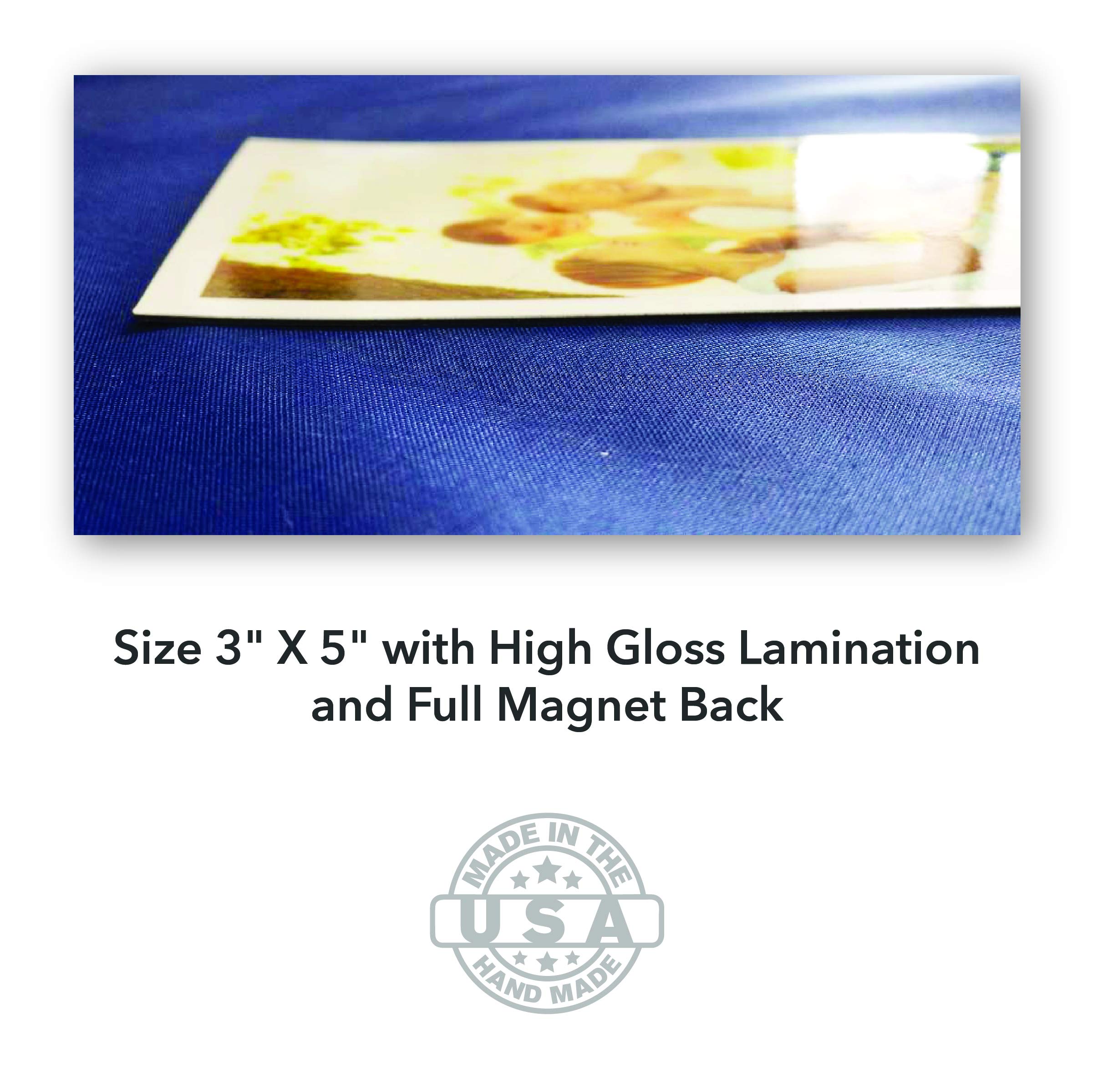 3" X 5" 4 Packs Fridge Magnet Pictures, Custom Picture Magnet, Custom Picture Magnets for Refrigerator, Customized Fridge Magnet, Personalized Photo Magnet, Your Own Picture Magnet, Custom Magnet