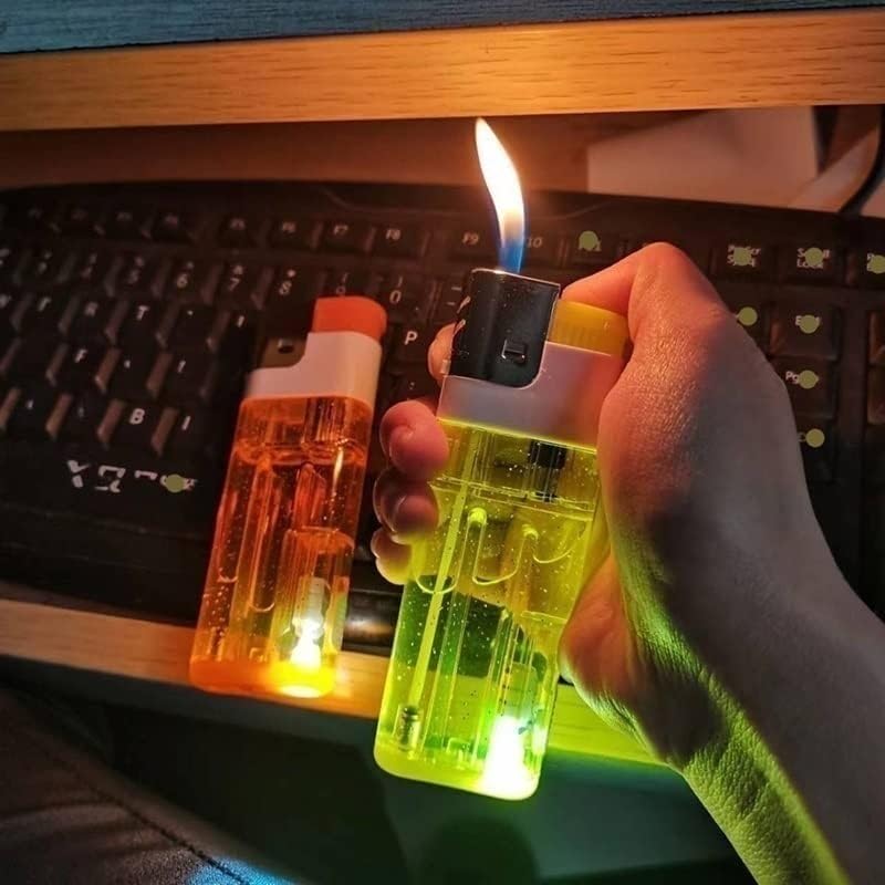 2024 New Transparent Lighter, Large Lighter, Jumbo Lighter, Reusable, Easy to Carry, Suitable for Indoor and Outdoor Use, (Color : C3)