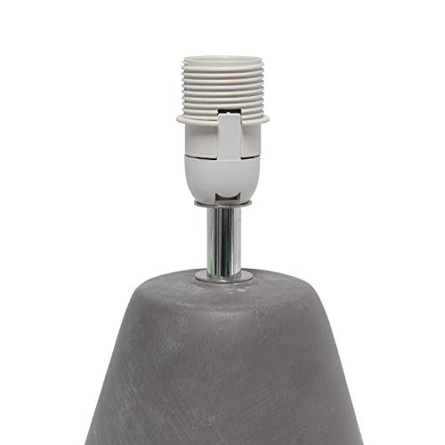 Simple Designs LT2059-GRY Pinnacle Concrete Table Lamp, Gray