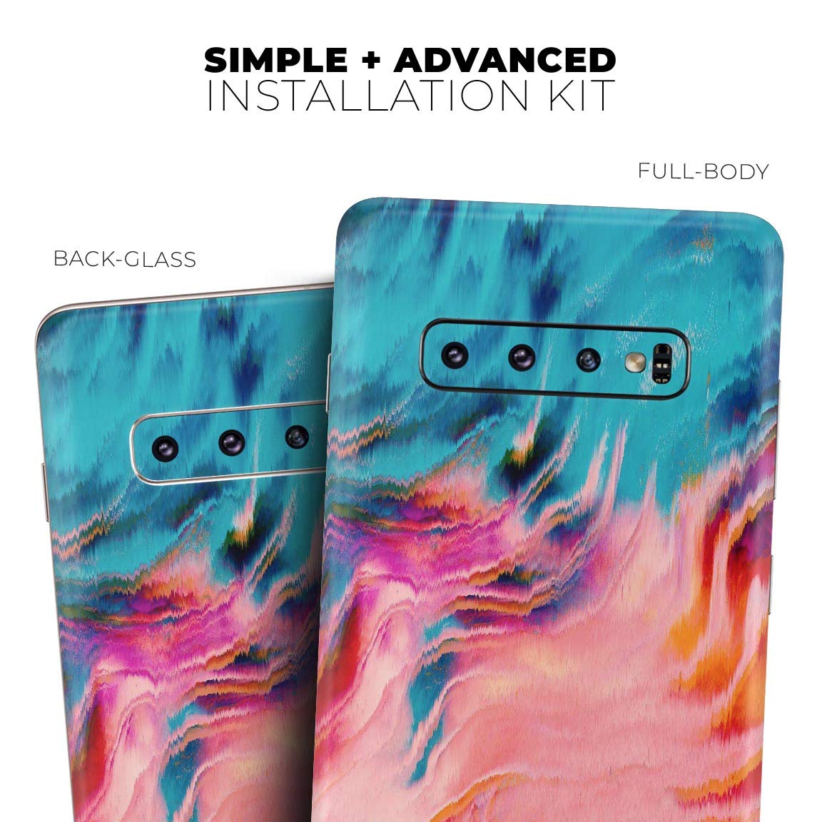 DesignSkinz Liquid Abstract Paint Remix V84 Protective Vinyl Decal Wrap Skin Cover Compatible with The Samsung Galaxy S20 (Screen Trim & Back Glass Skin)