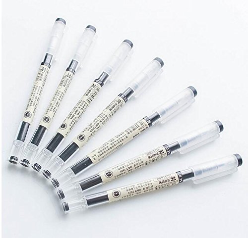 Gel ink Pen 0.35mm Black Liquid Ink Rollerball Pens Quick Drying fine point Pens Ballpoint Maker Pen Premium School Office student Exam Writing Stationery Supply 12 Pcs/Set (Black)