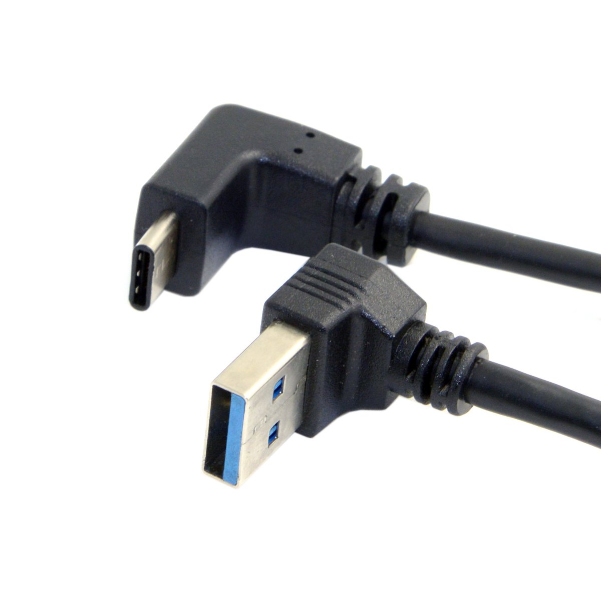 cablecc USB 3.1 USB-C Up Down Angled to 90 Degree Down Angled A Male Data Cable for Tablet Phone