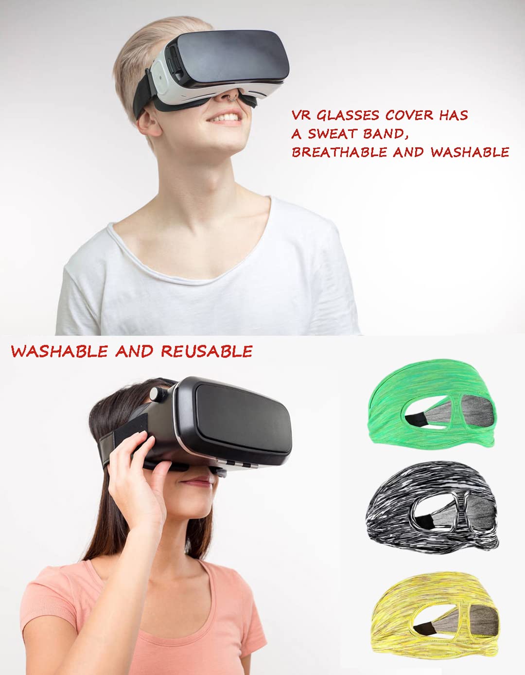 3 Pcs VR Facemask Eye Mask Breathable Sweat Band VR Eye Mask Face Cover VR Headsets Pad VR Games Accessories