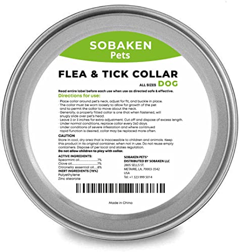 8-Month Protection Dog Flea Collars & Tick Collar - No Irritation, Baldness, or Side Effects - Suitable for Small, Medium, Large Dogs - 25 lnch - Natural flea and tick Collar for Dogs - 1 Pack