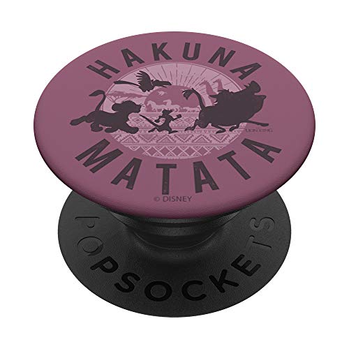 Disney The Lion King Simba Timon Pumbaa Hakuna Matata Purple PopSockets PopGrip: Swappable Grip for Phones & Tablets