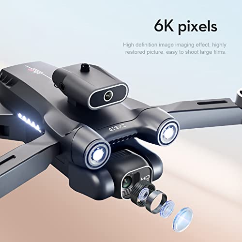 A13 drones with camera for adults 4k HD dual camera Automatic obstacle avoidance One Touch Take-off and Landing Trajectory flight (Black)