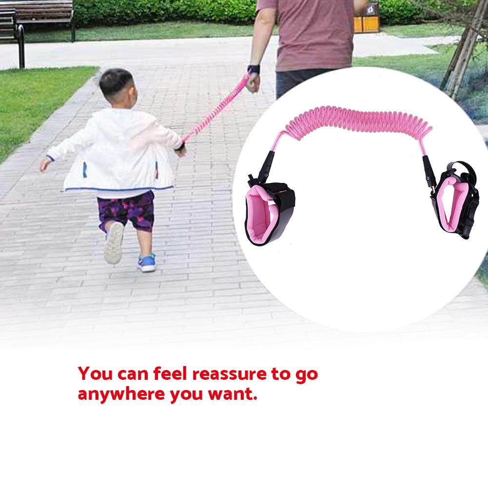 Anti Lost Wrist Link Safety Wrist Leash Loop Wristband Walking Harness with Safety Key Lock for Toddlers Kids Baby 2.5M(),Baby Bottle Holder, Universal Bag and Other Accessories