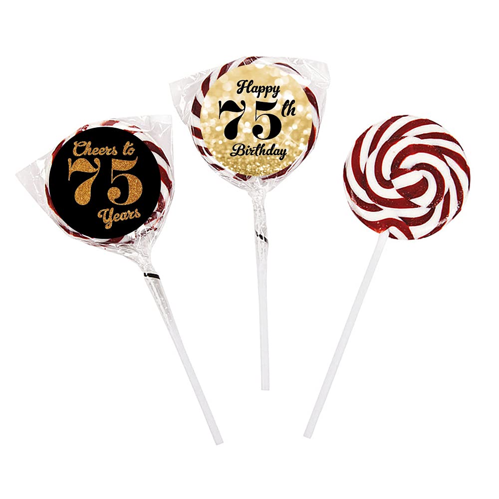 270 PCS Black Gold 60th Birthday Stickers,9 Design Self Adhesive Circle Label Stickers, Birthday Envelope Seals Candy Stickers,Birthday Party Chocolate Stickers,Candy Stickers.(035) (75)