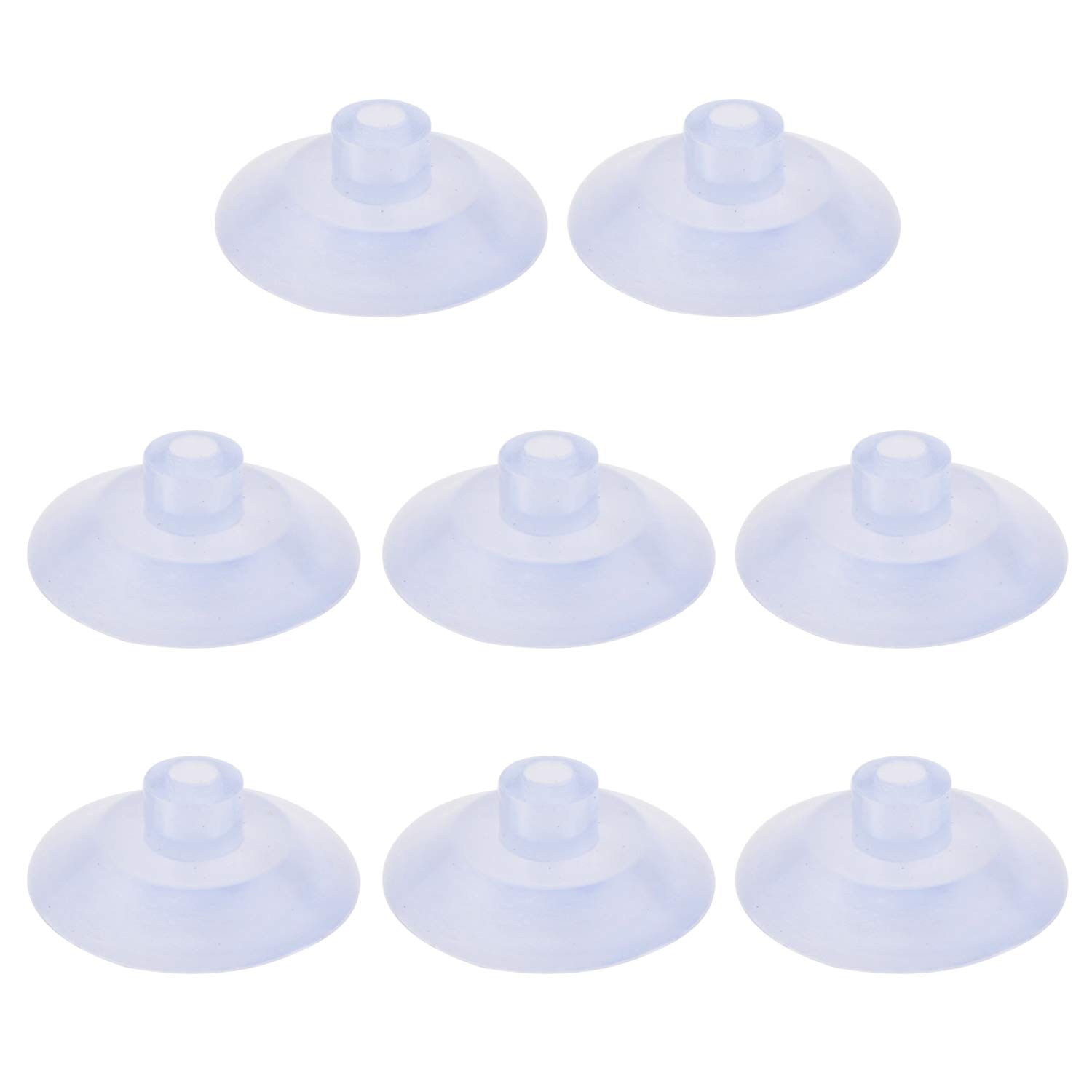 Antrader 20mm/0.79" Suction Cups Furniture Desk Glass Rubber Anti-Collision Sucker Hanger Pads for Without Hooks, Transparent, Pack of 8