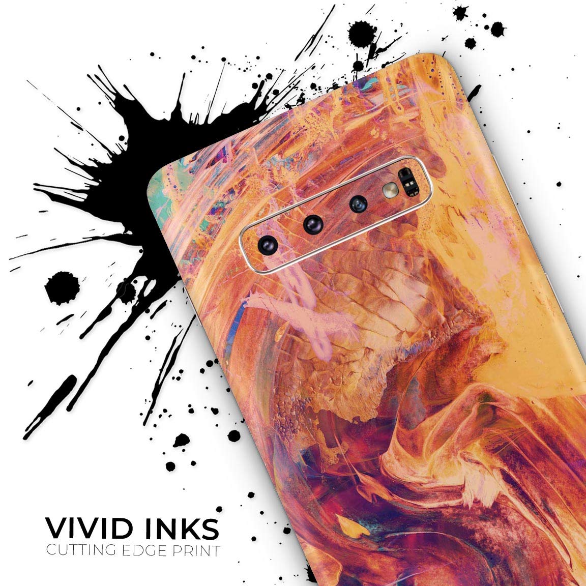 DesignSkinz Liquid Abstract Paint Remix V70 Protective Vinyl Decal Wrap Skin Cover Compatible with The Samsung Galaxy S20 (Screen Trim & Back Glass Skin)
