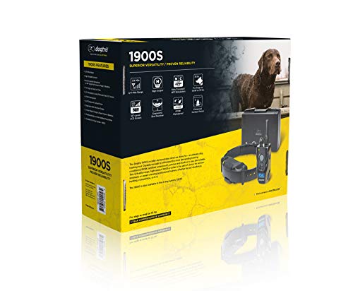 Dogtra 1900S Remote Training E-Collar - 3/4 Mile Range - Electronic Dog Training Collar, Waterproof, Rechargeable, High-Output, Adjustable Levels, Vibration, Obedience, Hunting, K-9, Stubborn Dogs