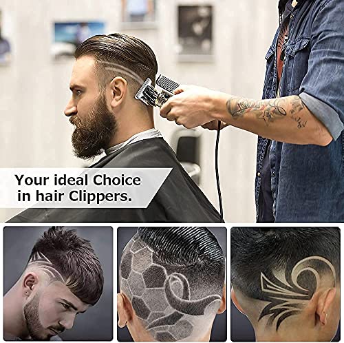 Soonsell Hair Clippers for Men,Beard Trimmer for Men, Electric T Blade Liners Outline Edgers Shaver 0mm Bald Zero Gap Grooming Kit ,Cordless Clippers for Hair Cutting