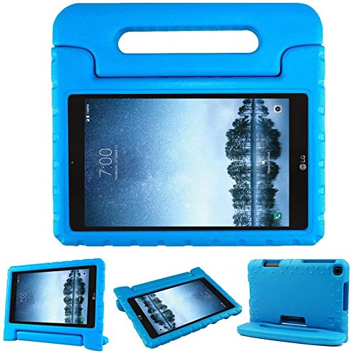 Golden Sheeps Kid Friendly Case Compatible for Alcatel Joy Tab 2 8.0 Inch Tablet 2020 Release(Model: 9032Z)/TCL Tab 8 Inch Tablet Shockproof Ultra Light Weight Convertible Handle Stand Cover (Blue)