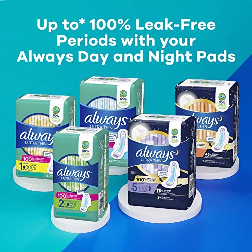 Always Ultra Thin Feminine Pads For Women, Size 3 Extra Heavy Long Absorbency, Multipack, With Wings, Unscented, 38 Count x 3 Packs (114 Count total)
