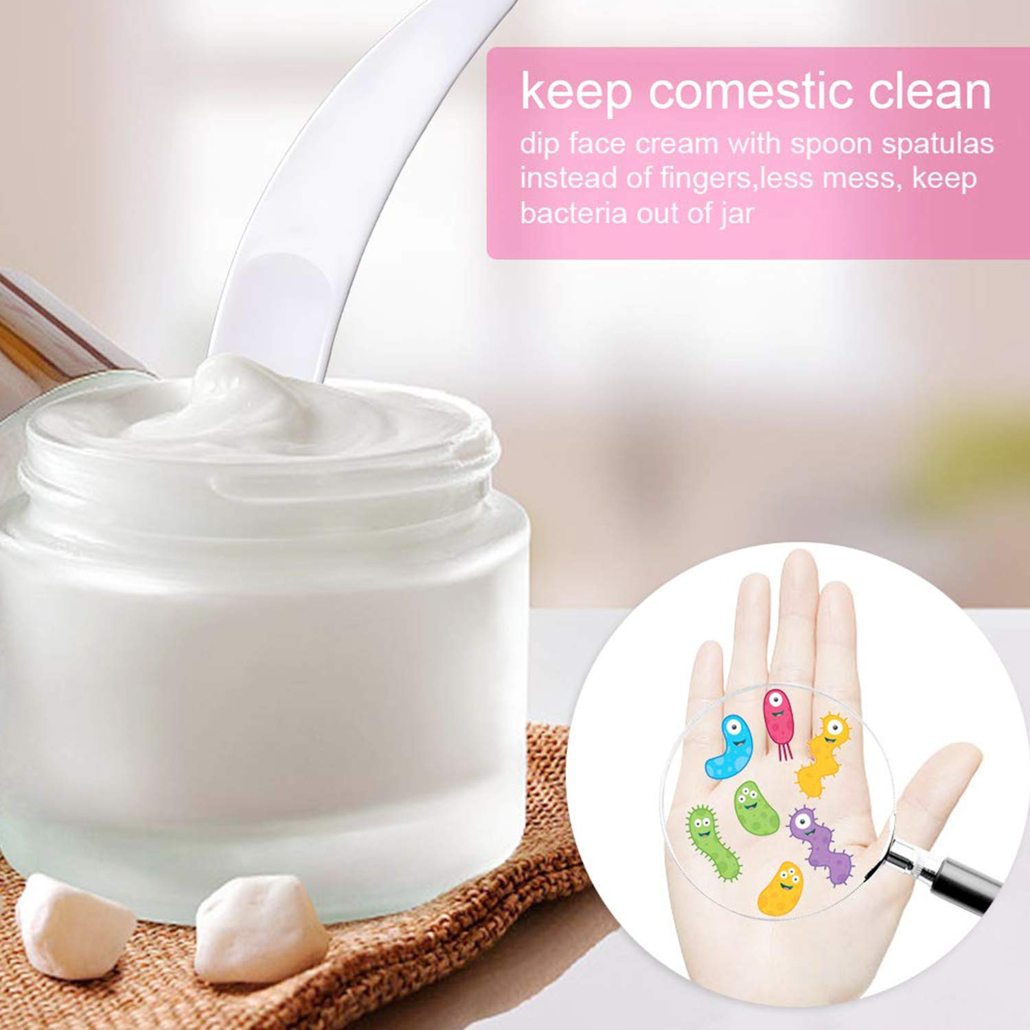Mini Makeup Mask Spatula Multi-colored Disposable Curved Cosmetic Spatula Scoop 100 Pcs.