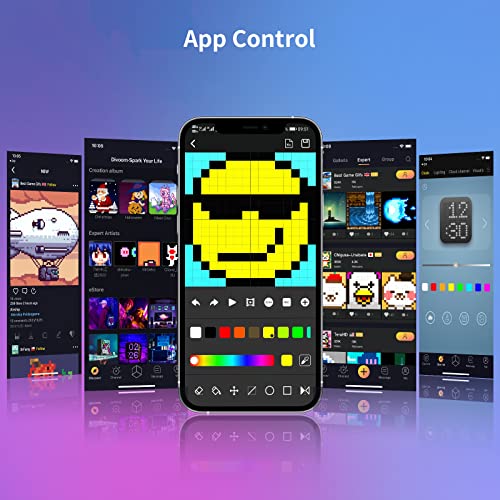 Divoom LED Light Display Panel Suit for RGB Light Bars,with Smart App Control Cool Animation Desk Setup for PC, TV, Gaming Room Decor