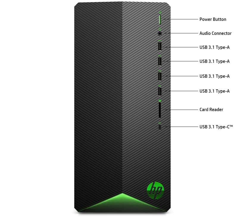 2022 Newest HP Pavilion Gaming Desktop Computer, AMD 6-Core Ryzen 5 5600G Processor(Beat i7-10700K), AMD Radeon RX 5500, 16GB RAM, 1TB PCIe NVMe SSD, Mouse and Keyboard, Win 10 Home + Accessories