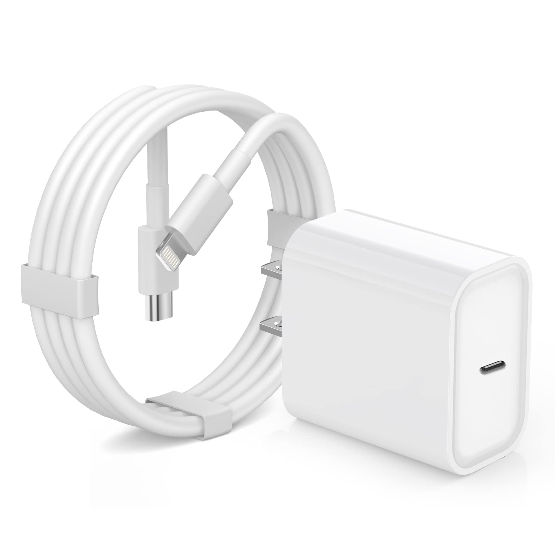 iPhone Charger [Apple MFi Certified] Apple Block USB C Fast Wall Plug with 3FT USB C to Lightning Cable for iPhone 13/14/14 Plus/14 Pro Max/12/12 Pro/Pro Max/11/Air pods Pro/iPad Air 3/Mini 4 (White)