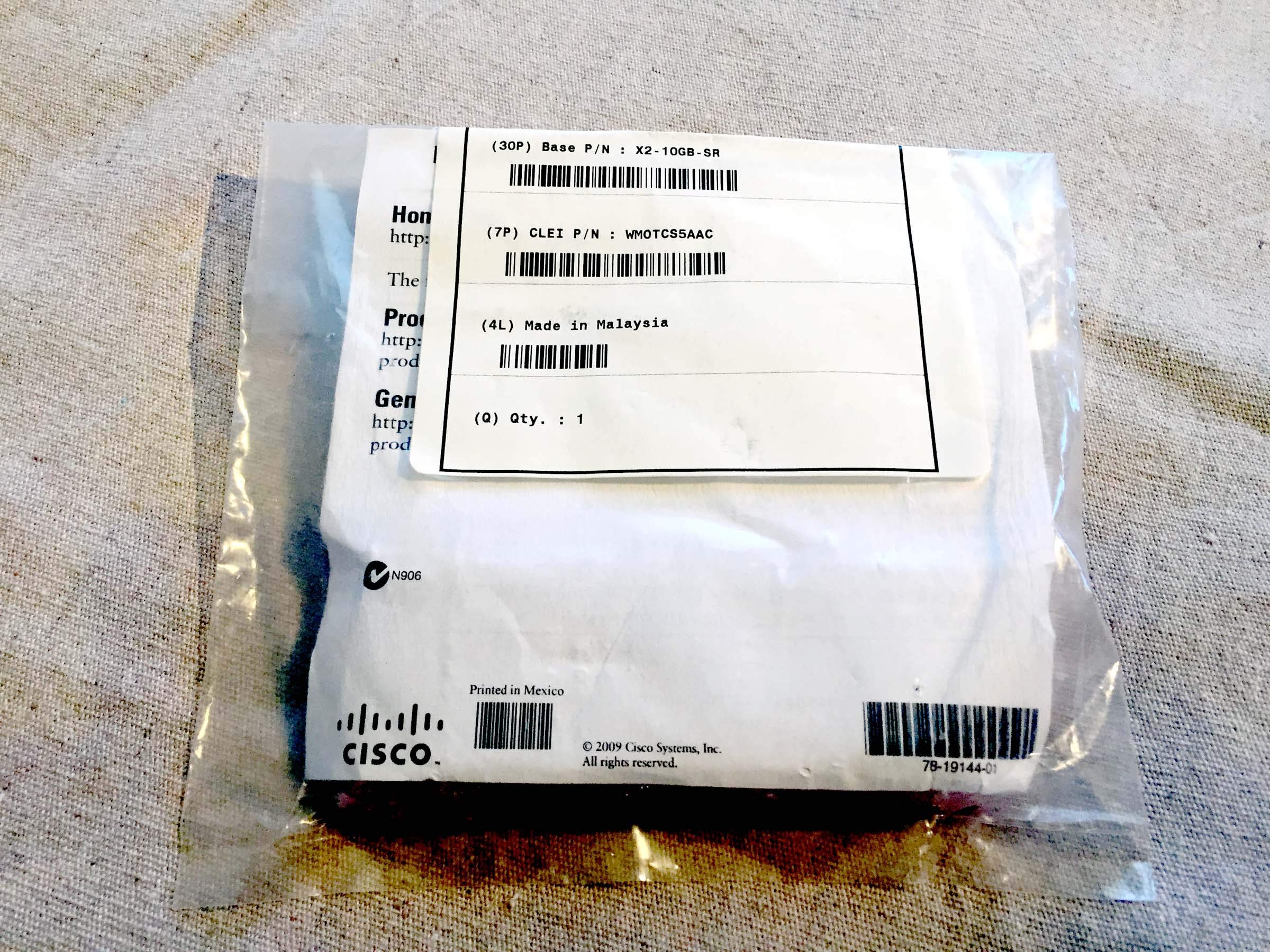 Cisco X2-10GB-SR 10GBASE-SR X2 Module - 459147-001 (Renewed)