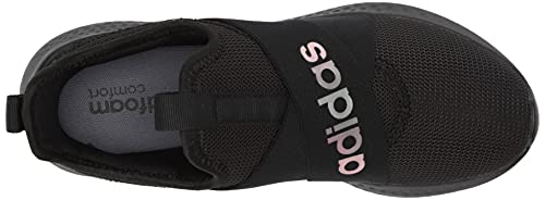 adidas Women's Puremotion Adapt Running Shoe, Black/Black/Iridescent, 10