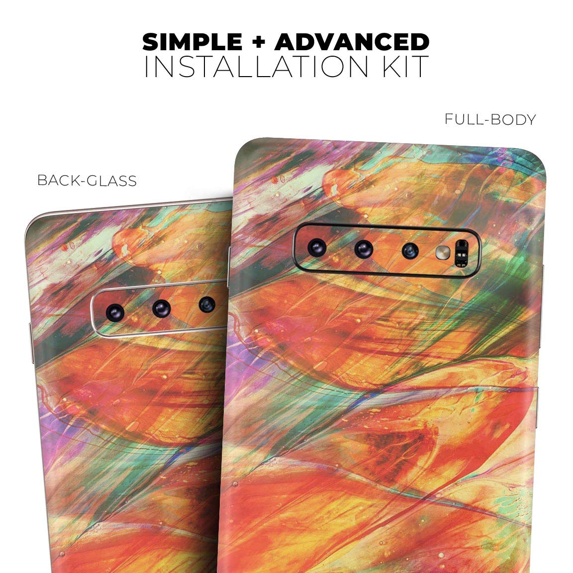 DesignSkinz Liquid Abstract Paint Remix V72 Protective Vinyl Decal Wrap Skin Cover Compatible with The Samsung Galaxy S20 (Screen Trim & Back Glass Skin)