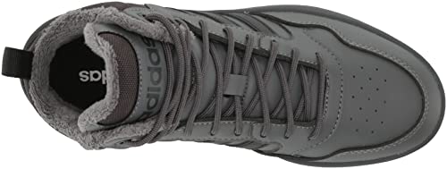 adidas Women's Hoops 3.0 Mid Basketball Shoe, Grey/Black/Carbon, 9