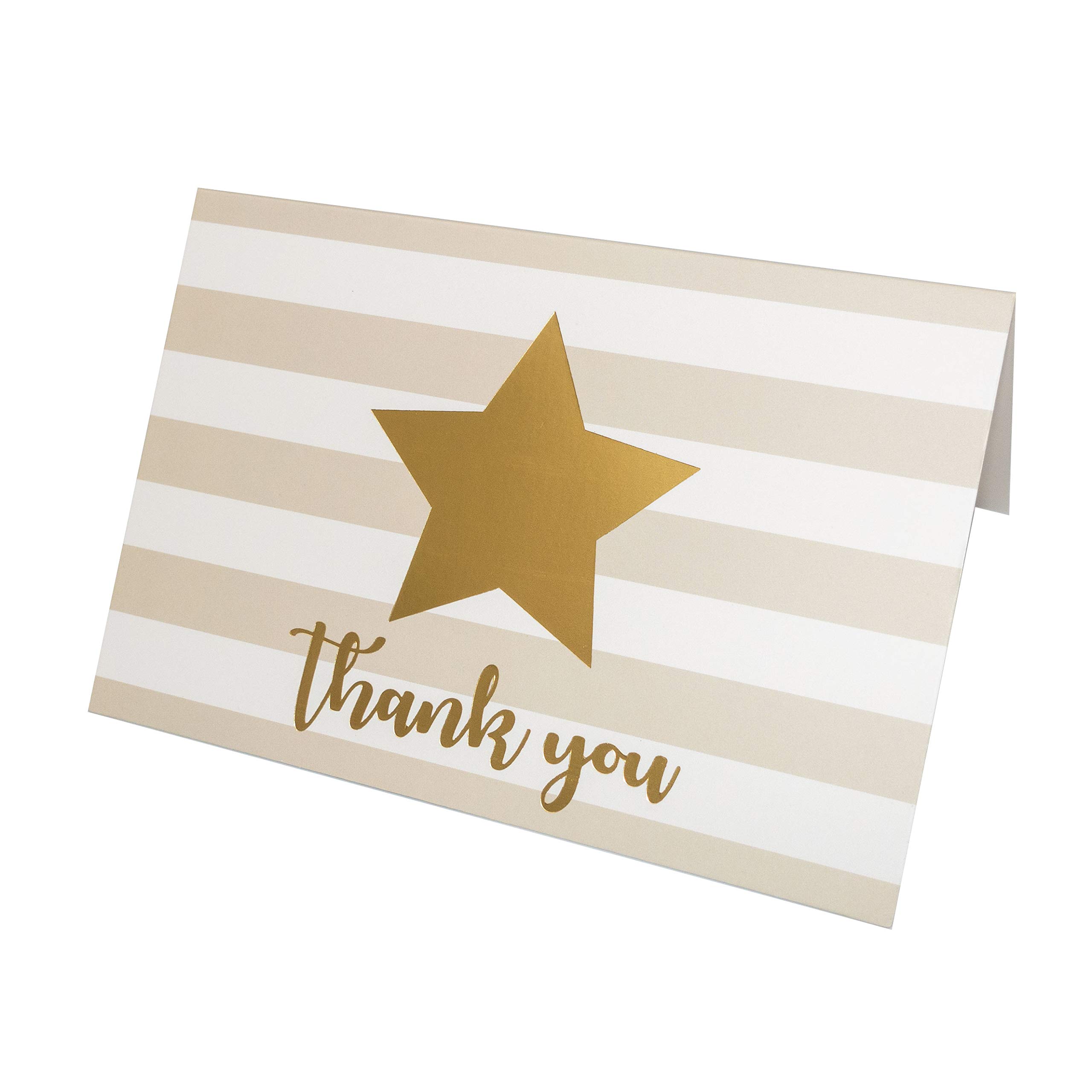 Gooji 4x6 Gold Foil Baby Starry Night Thank You Cards (Bulk 36-Pack) Matching Peel-and-Seal White Envelopes | Assorted Set, Watercolor Graphics | Baby Shower, Birthday Party, Blank Notes
