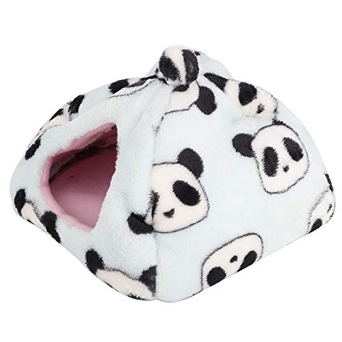 GLOGLOW Hamster Bed, Panda Shape Warm Hanging Bed Cute Warm Hammock Nest for Sugar Glider Rat Guinea Pig Gerbil Mice Hamster(L)