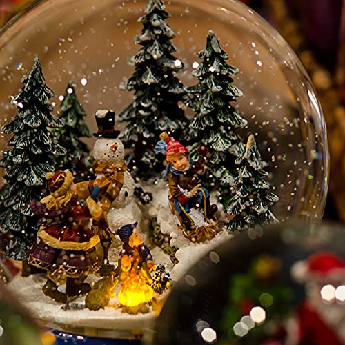 8 Pieces 2.7 Inch/69mm Plastic Snow Globe Clear Plastic Water Globe Fillable Snow Globe with Screw Off Cap for DIY Crafts Christmas Home Decoration